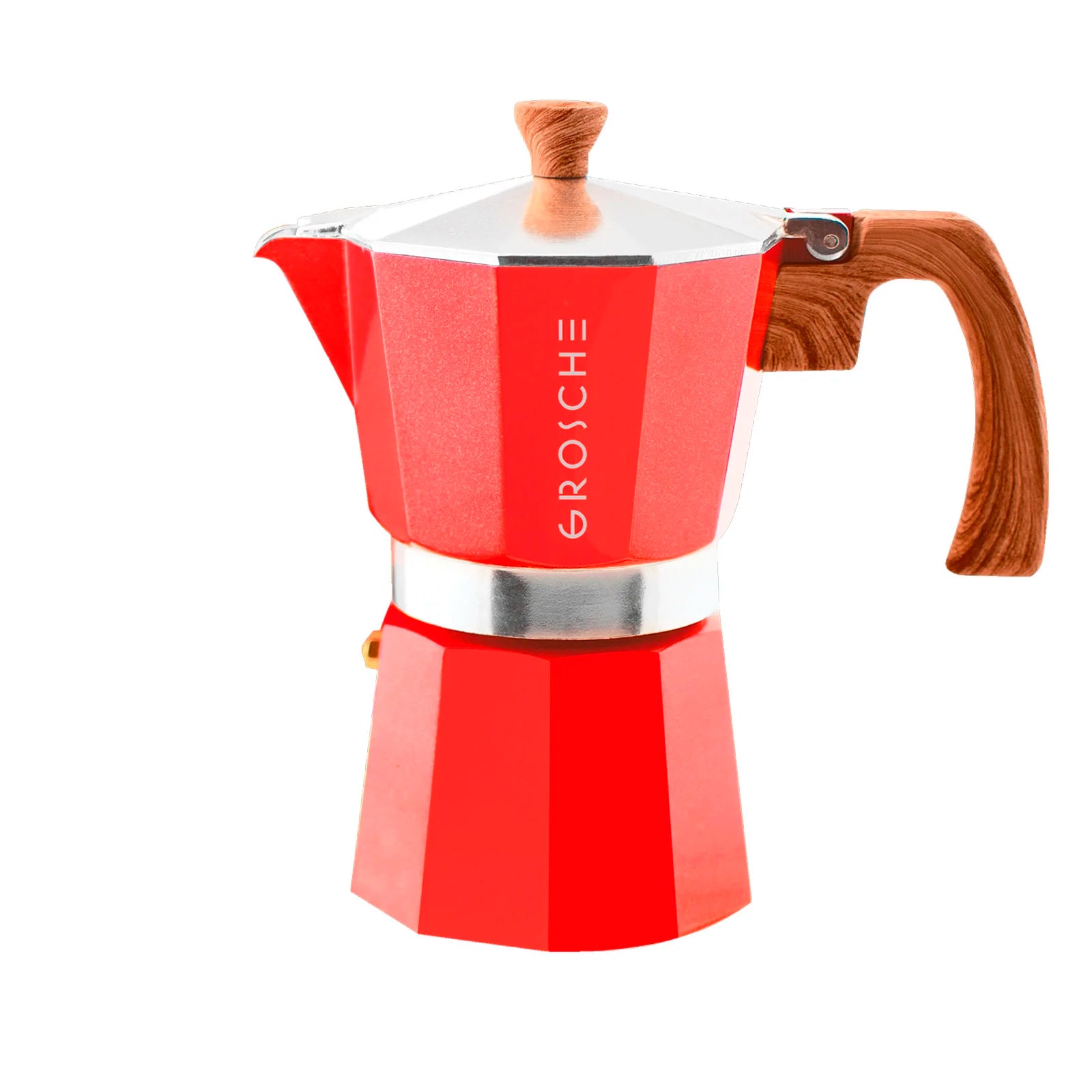 Cafetera Milano Roja para 6 tazas – Mokador 100% STRAORDINARIO